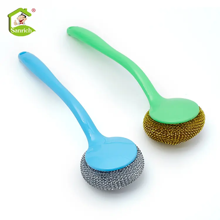 Stainless Steel Wire Mesh Scourer With Handle Copper Scrubber Copper ...