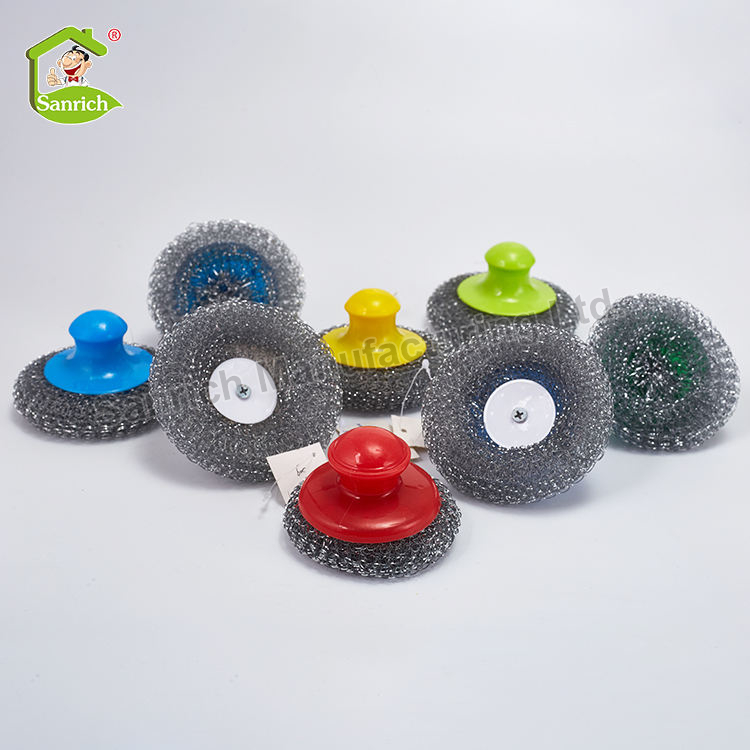 Quality Assurance Galvanized Steel Scourer With Handle Protect Hand Pot ...