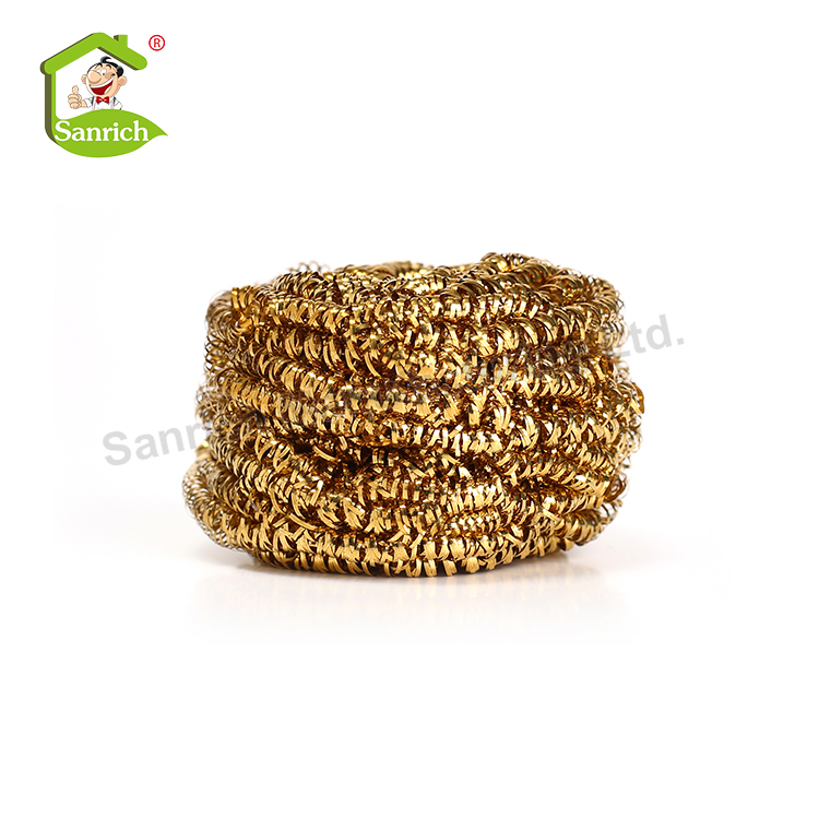 Kitchen Recyclable Metal Cleaning Ball Copper Brass Coated Mesh Wool ...