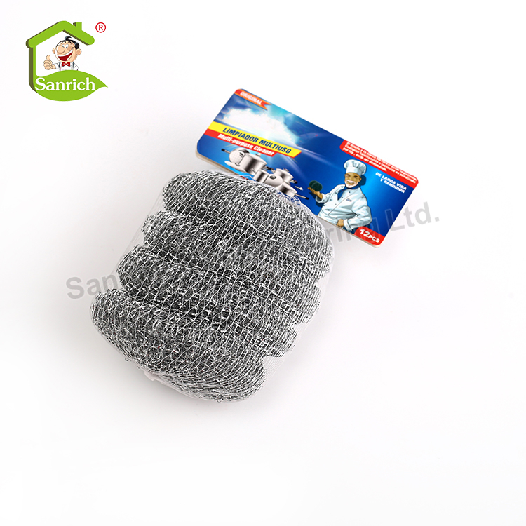 Household Daily Kitchen Cleaning Galvanized Mesh Metal Sliver Scourer ...