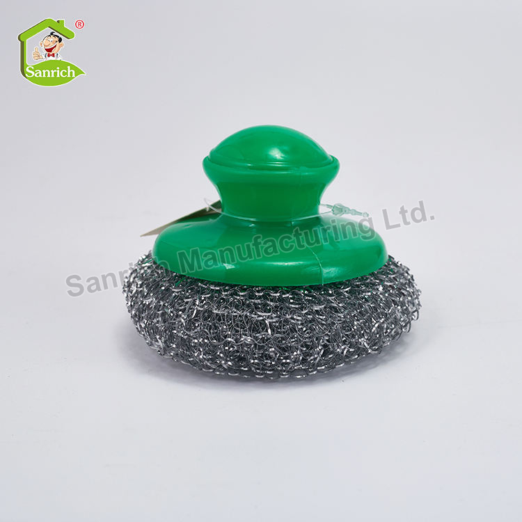 Quality Assurance Galvanized Steel Scourer With Handle Protect Hand Pot ...