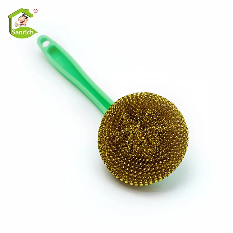 Stainless Steel Wire Mesh Scourer With Handle Copper Scrubber Copper ...