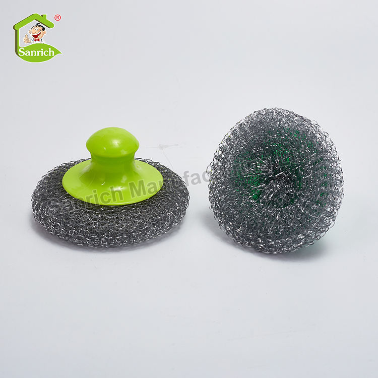 Quality Assurance Galvanized Steel Scourer With Handle Protect Hand Pot ...