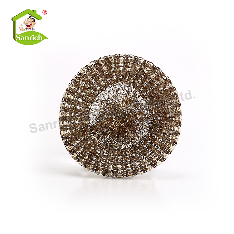 Wholesale Kitchen Washing Dish Cleaning Ball Copper Plated Brass Mesh ...