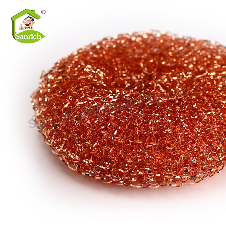 Household Copper-plated Steel Wire Mesh Scourer Washing Flat Round ...